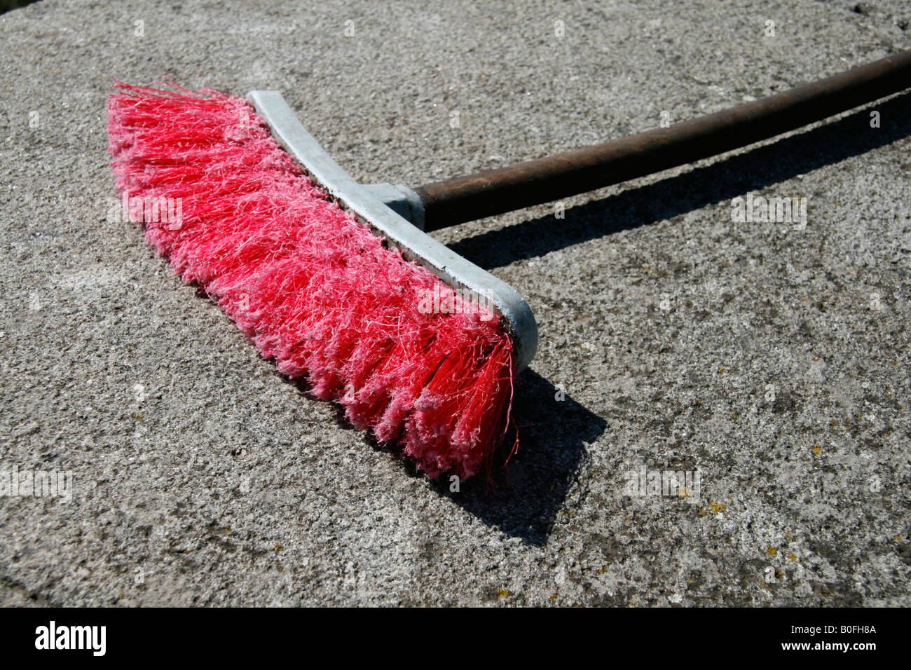 one broom stick outdoors Stock Photo - Alamy