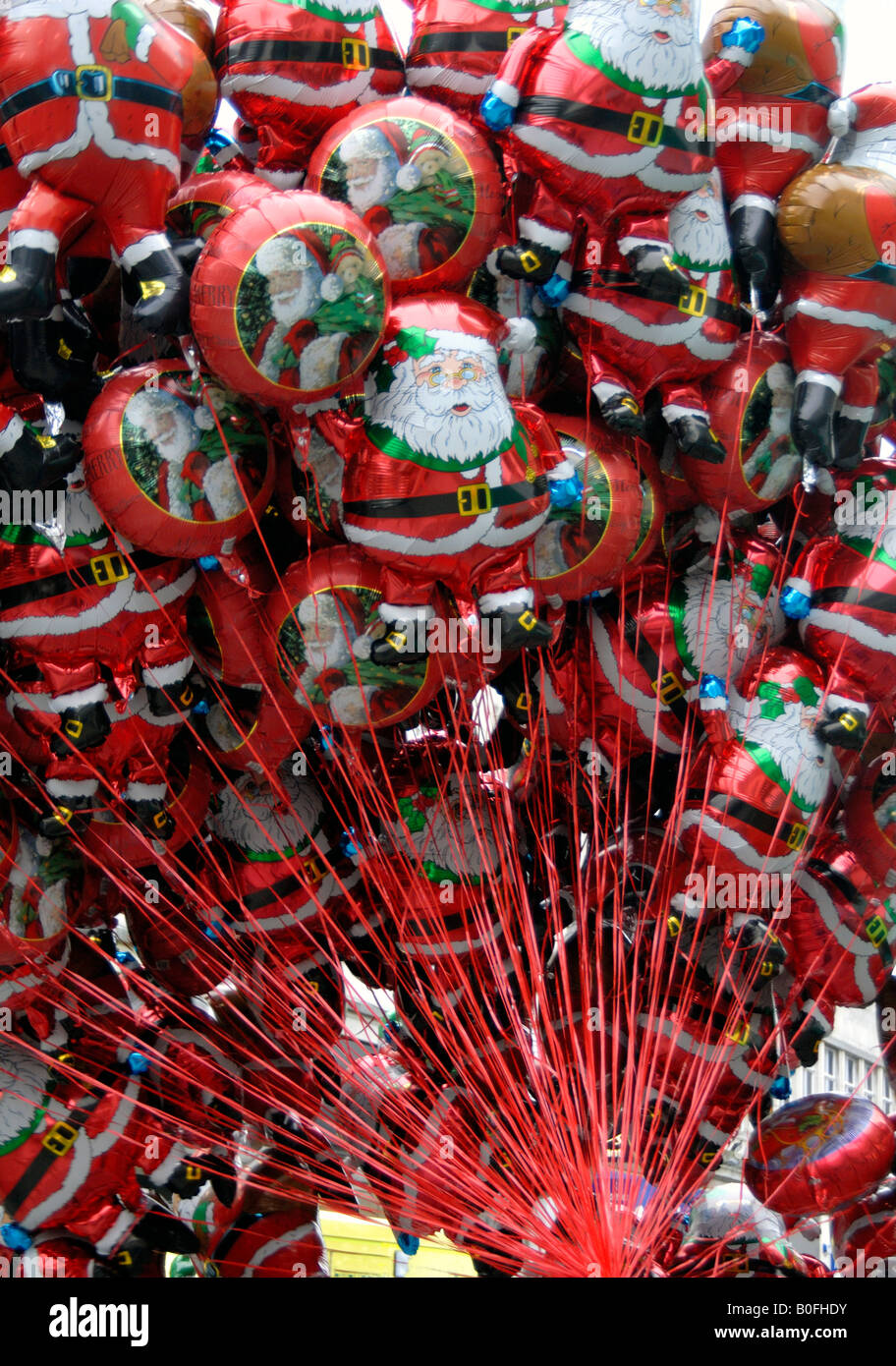 Santa Claus balloons Stock Photo - Alamy