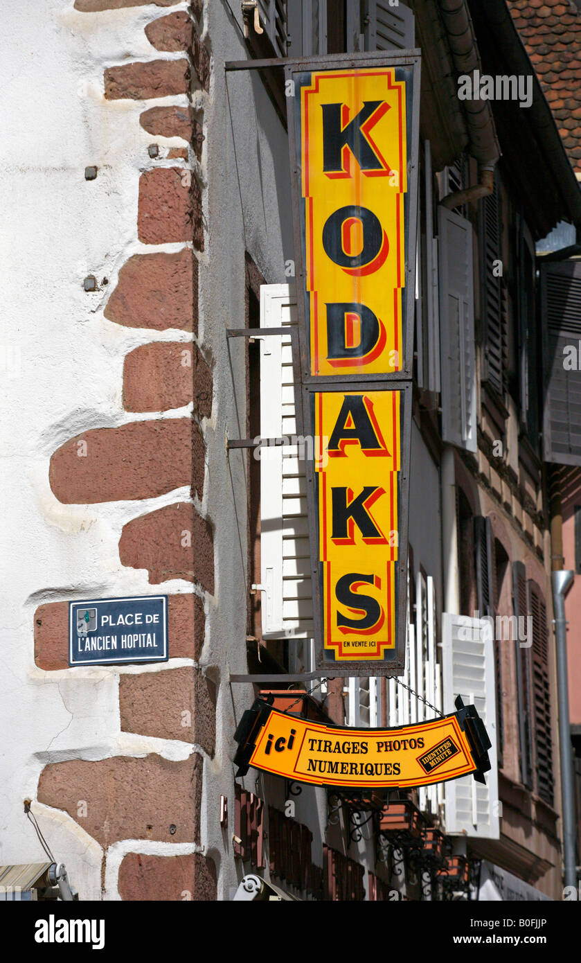 Kodak sign at Ribeauville Alsace France Stock Photo - Alamy