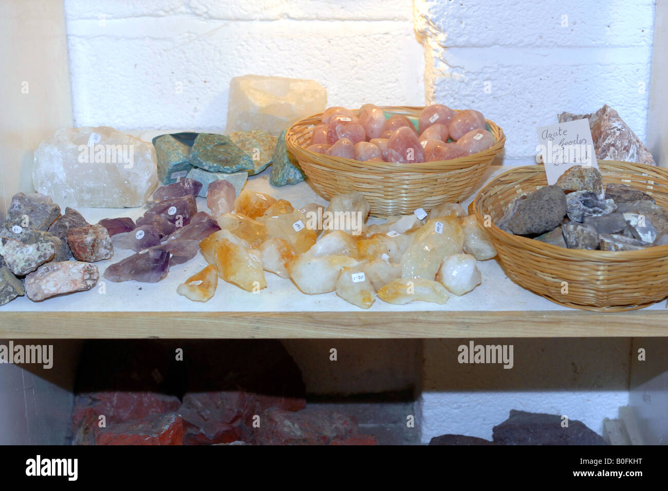 Display of non precious minerals Stock Photo - Alamy