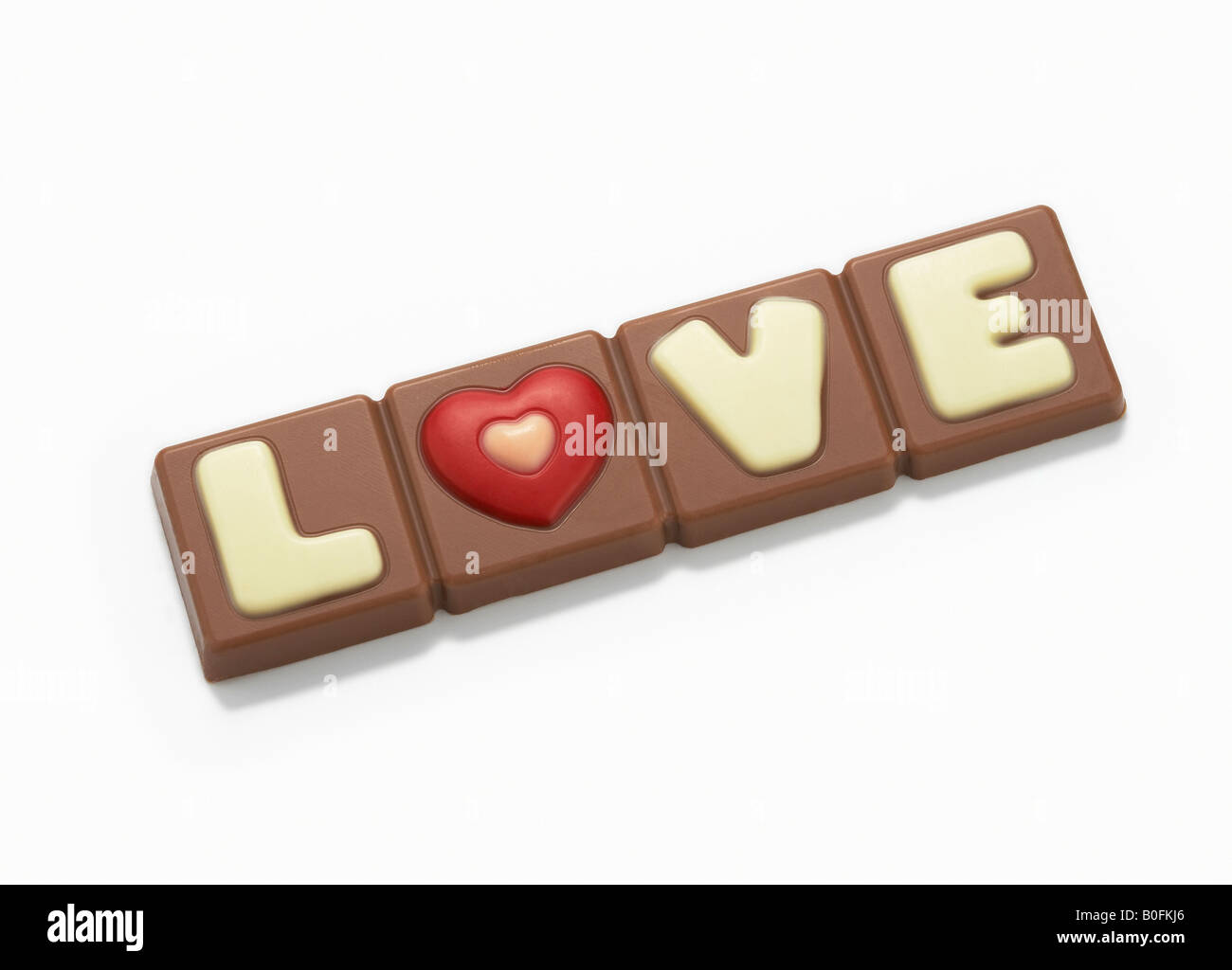 love chocolate bar, with heart Stock Photo - Alamy