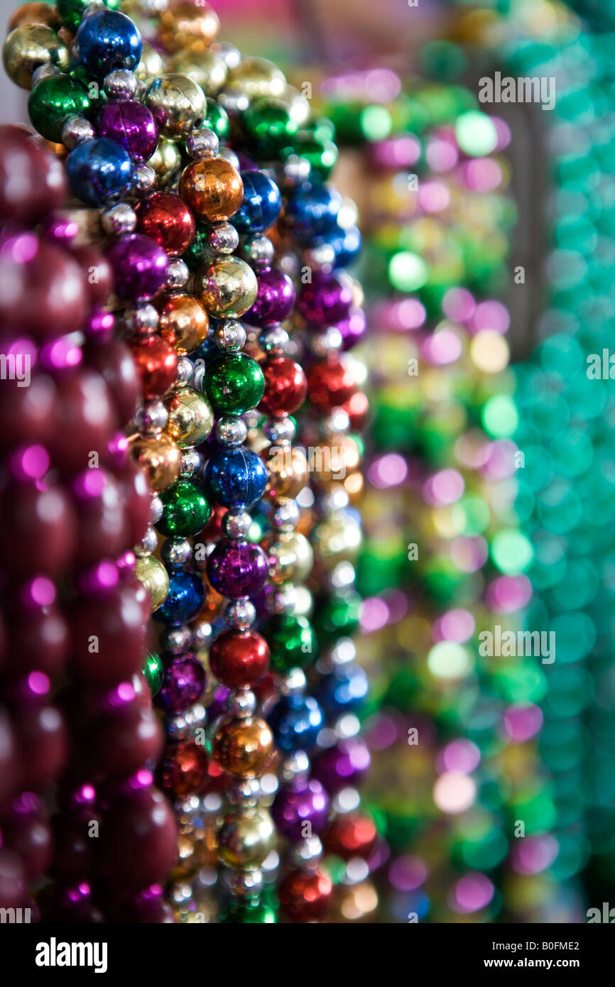 Mardi Gras Beads Stock Photo - Alamy