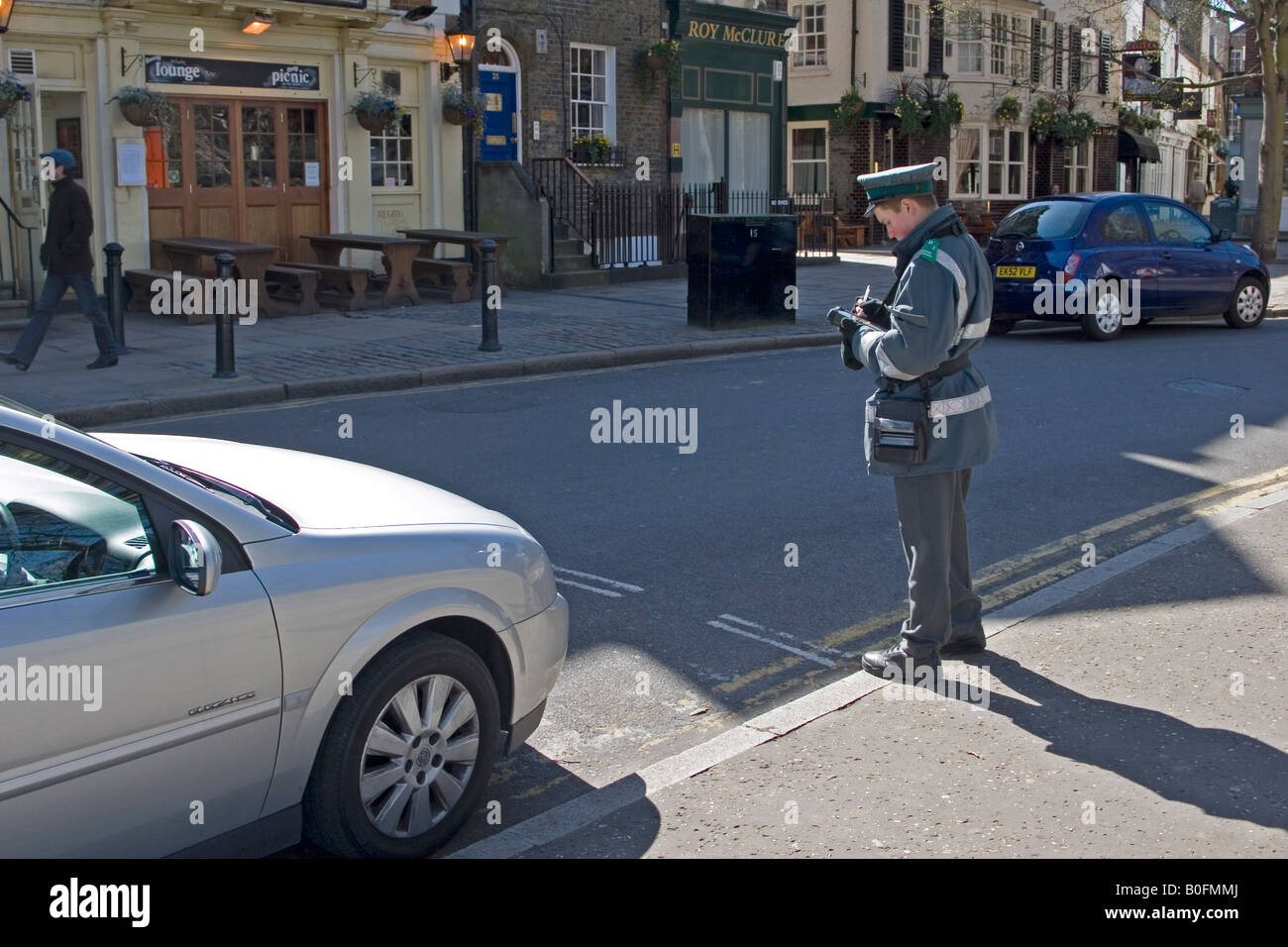 young traffic warden Stock Photo - Alamy