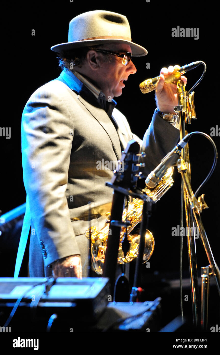 Van Morrison in concert at the Cheltenham Jazz Festival England Stock ...