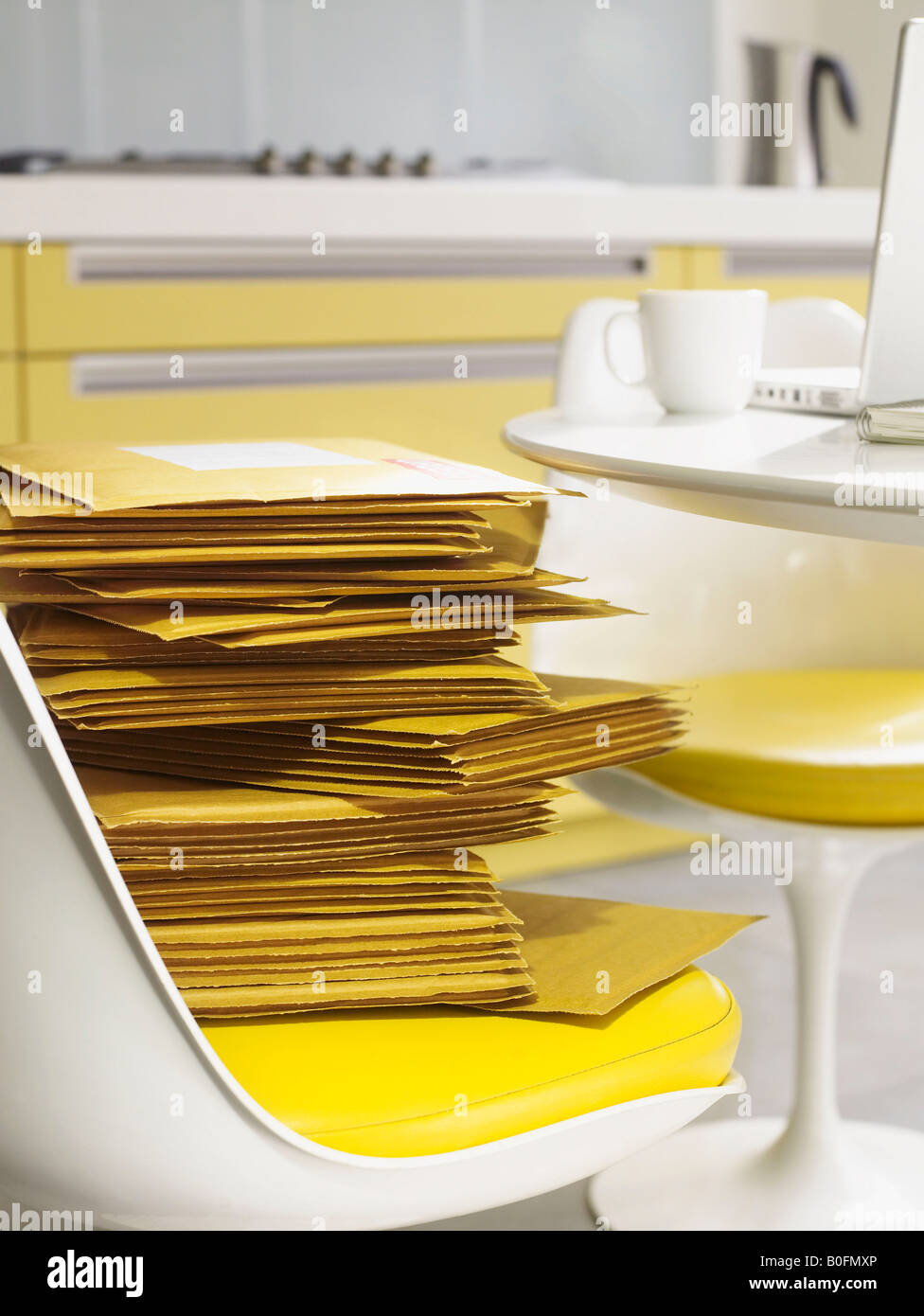 Pile of envelopes in kitchen Stock Photo - Alamy