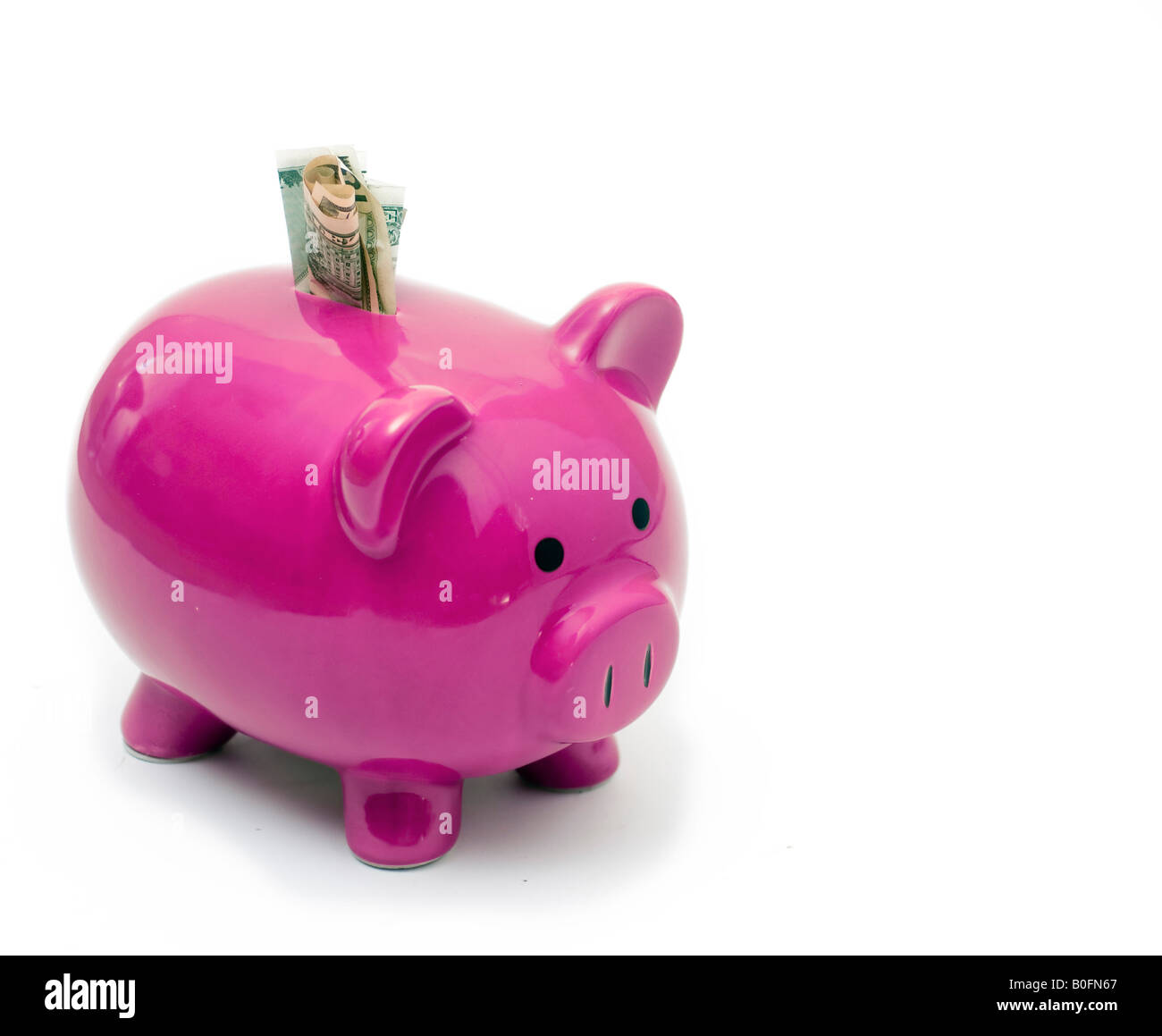 Pink piggy bank Stock Photo - Alamy
