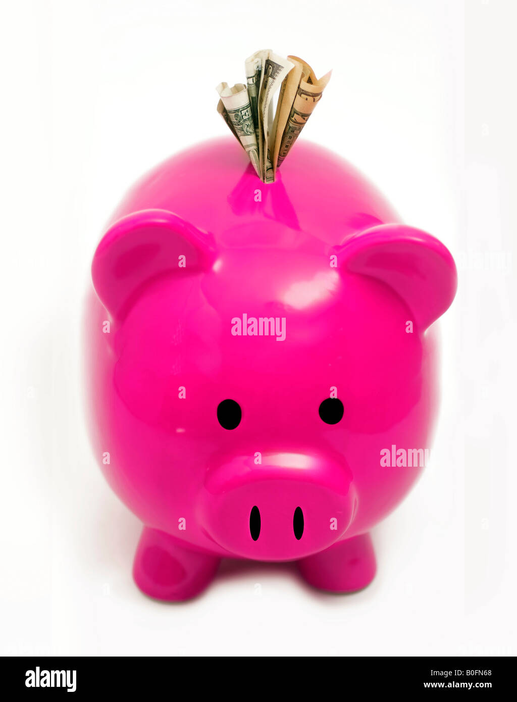 Pink Piggy Bank Stock Photo - Alamy