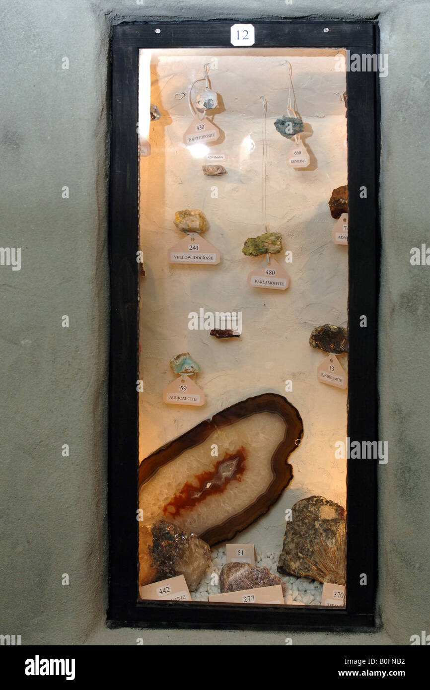 Display of non precious minerals Stock Photo - Alamy