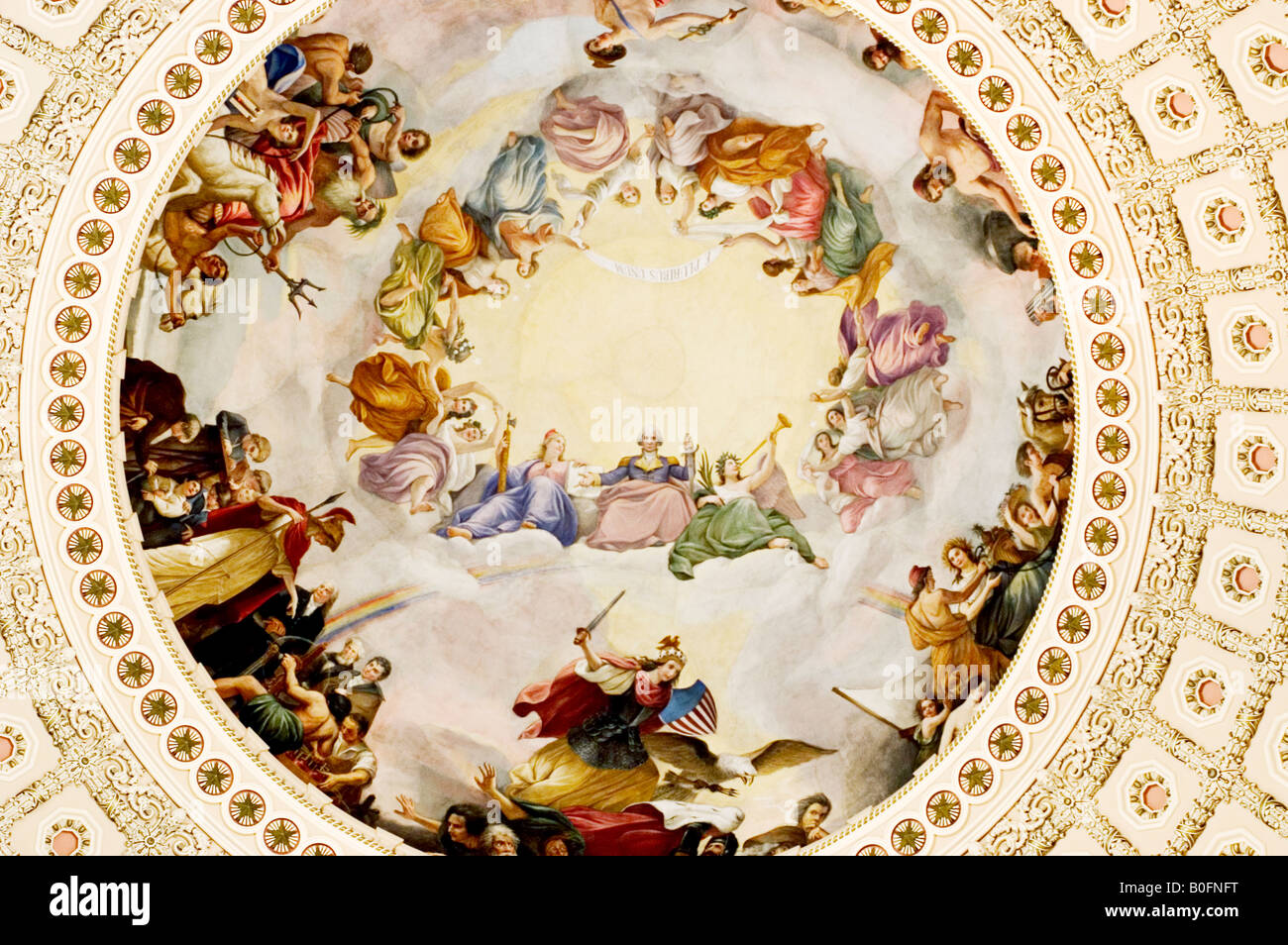 The top interior of the U.S. Capitol Building rotunda Stock Photo - Alamy