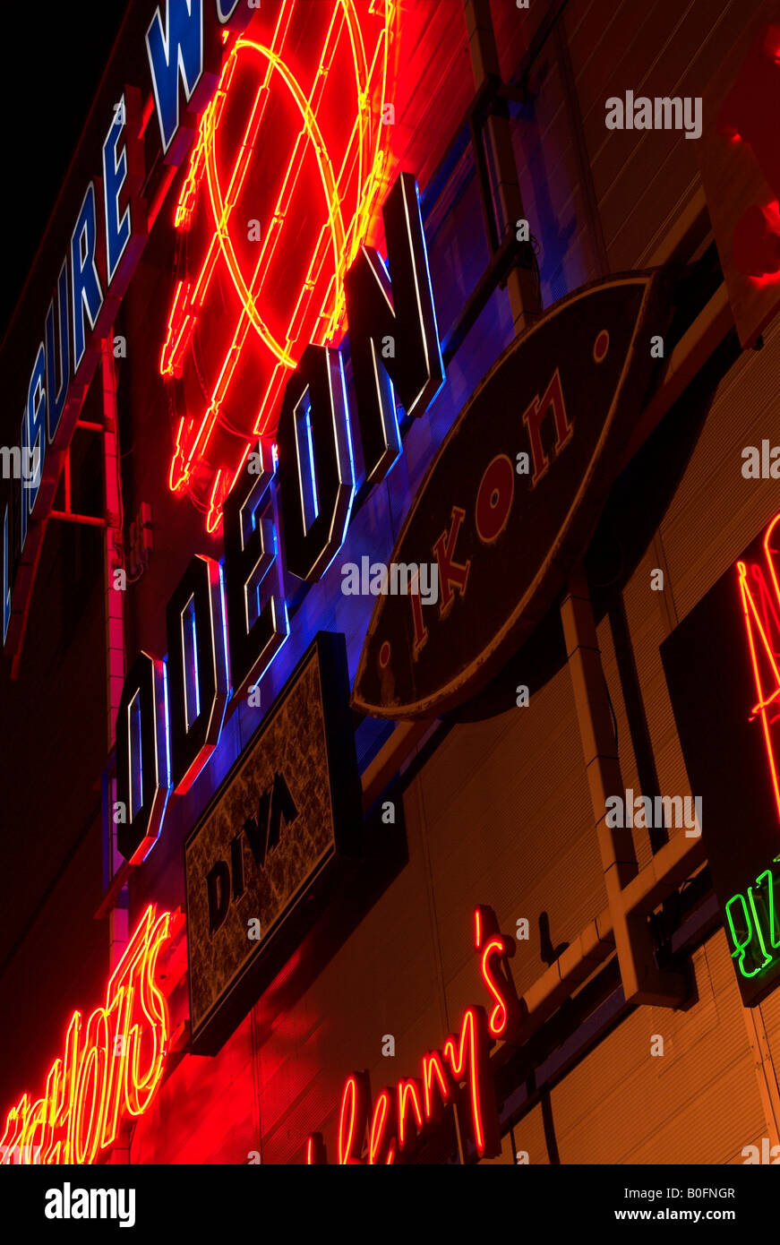 Neon Signs Out Side The Odeon Leisure World Southampton Hampshire ...