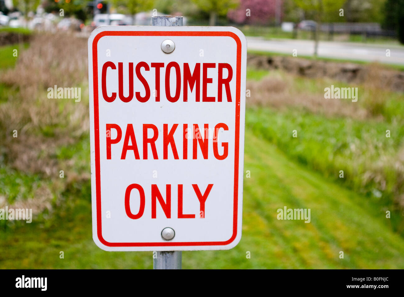 Customer Parking Only Sign Stock Photo - Alamy