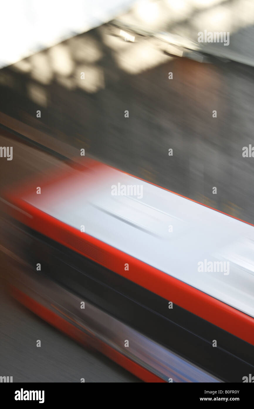 fast moving bus entering tunnel Stock Photo - Alamy