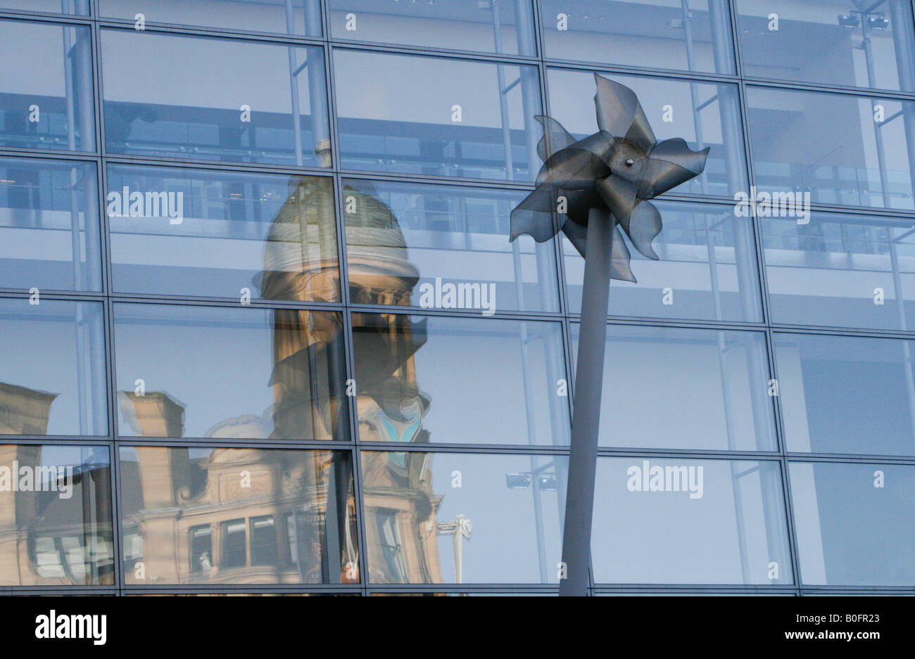 Windmill sculpture in Manchester city centre, UK Stock Photo - Alamy