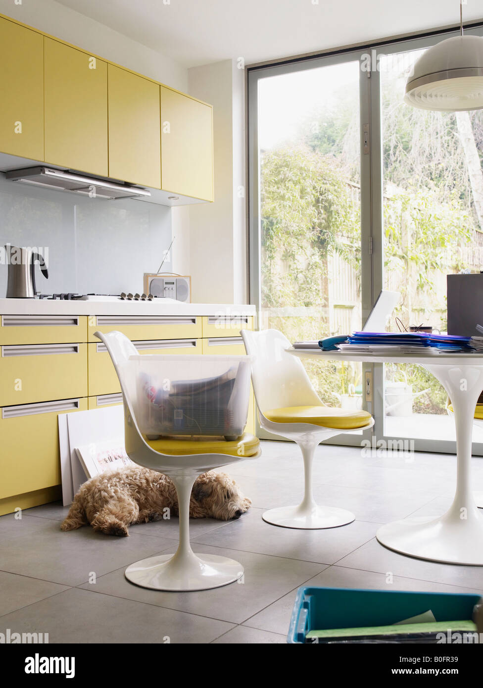 Interior of kitchen with lots of files Stock Photo - Alamy