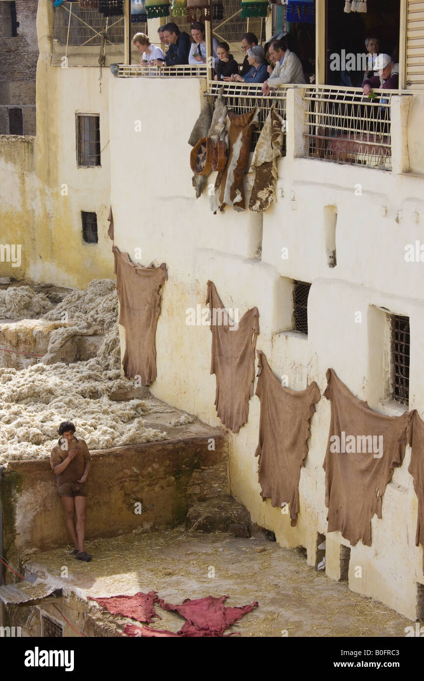 The huge stone vats XI century with tanning agents and dyes are located ...