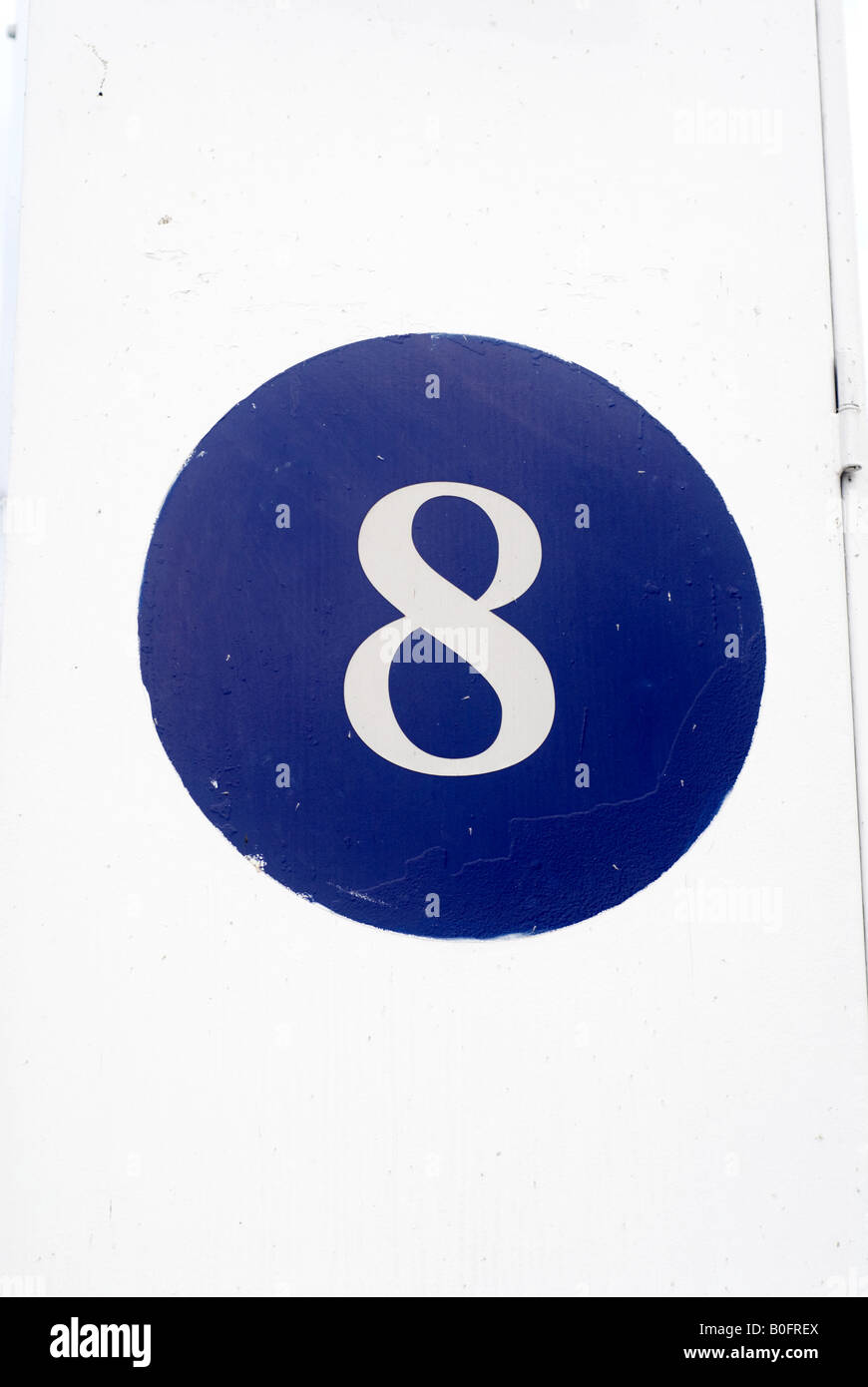 Close up of number 8 on sign, Paris, France Stock Photo - Alamy