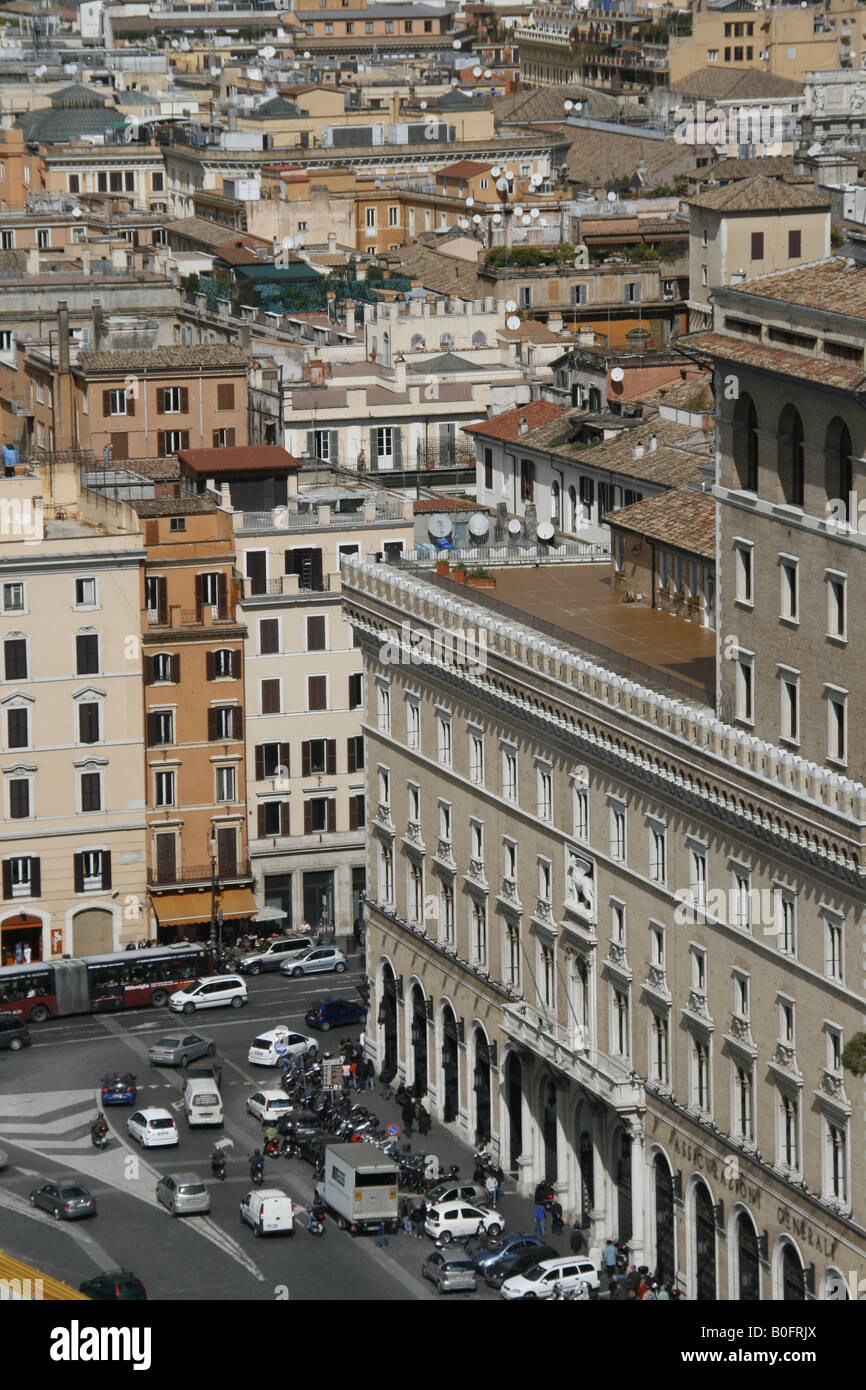 panorama view from top of vittoriano, rome,italy Stock Photo - Alamy