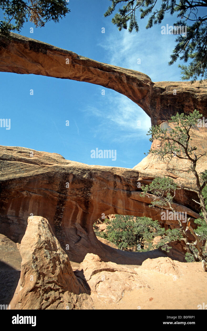 Double O Arch arch sandstone Stock Photo - Alamy