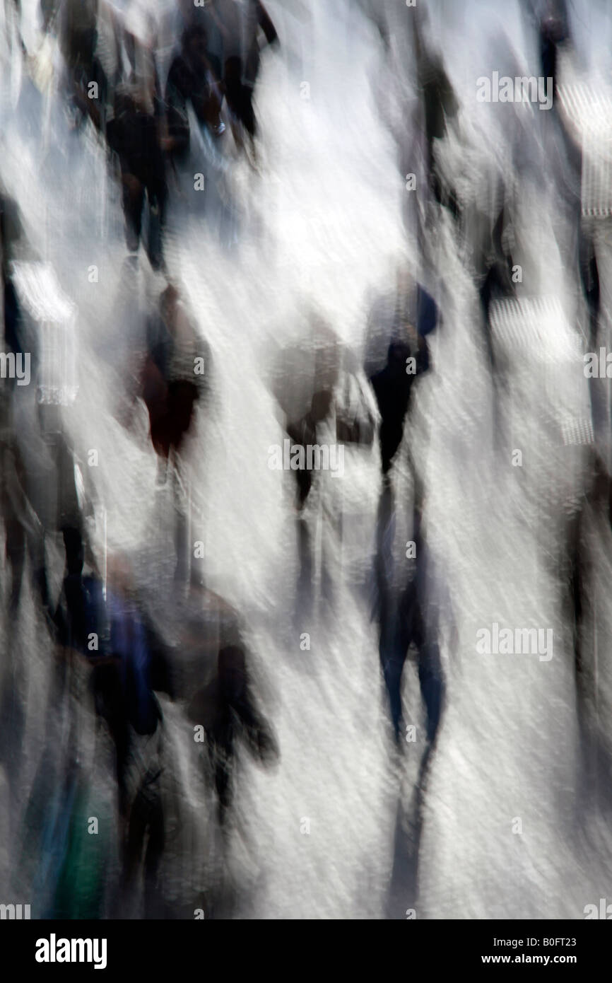 abstract commuters walking in town Stock Photo - Alamy