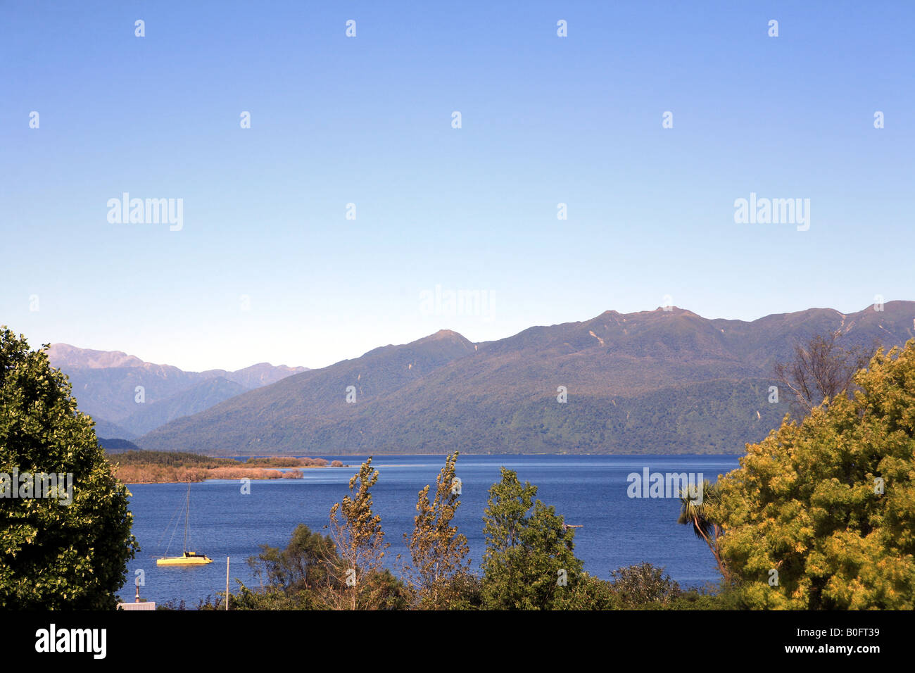 Lake Brunner from Moana South Island New Zealand Stock Photo - Alamy