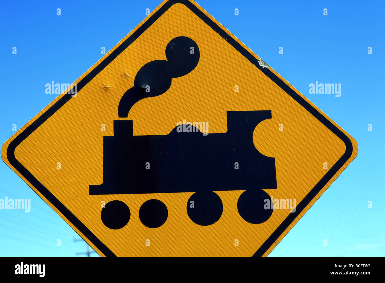 Train road sign New Zealand Stock Photo - Alamy
