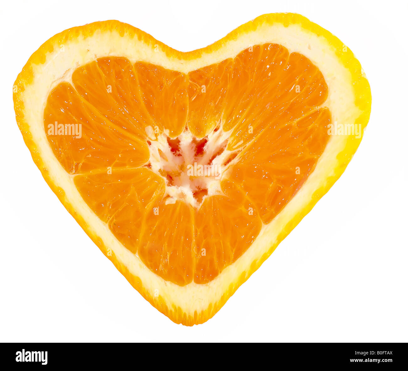 orange heart isolated on white Stock Photo - Alamy