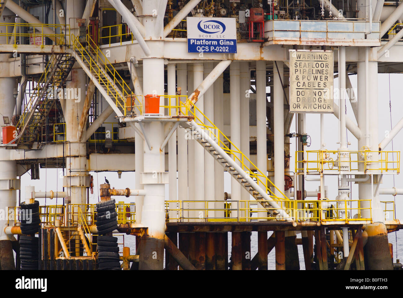 Off shore oil platform in the Santa Barbara Channel California Stock ...