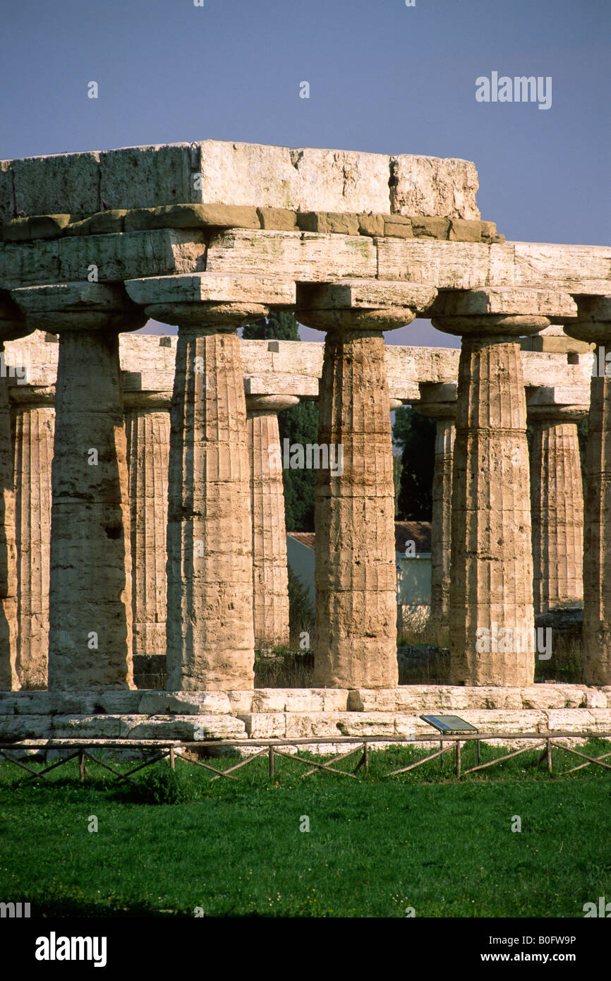 Italy, Campania, Paestum, temple of Hera I or basilica (6th century B.C ...