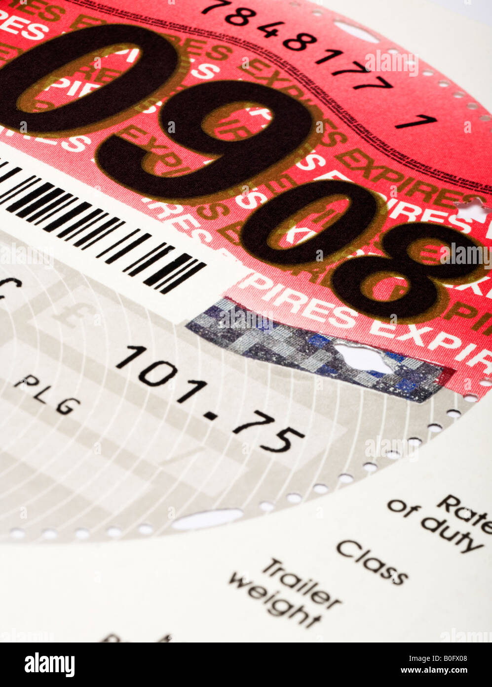 Tax disc hi-res stock photography and images - Alamy