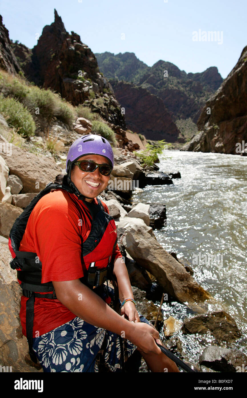 Portrait of Nepalese river rafting guide Stock Photo - Alamy