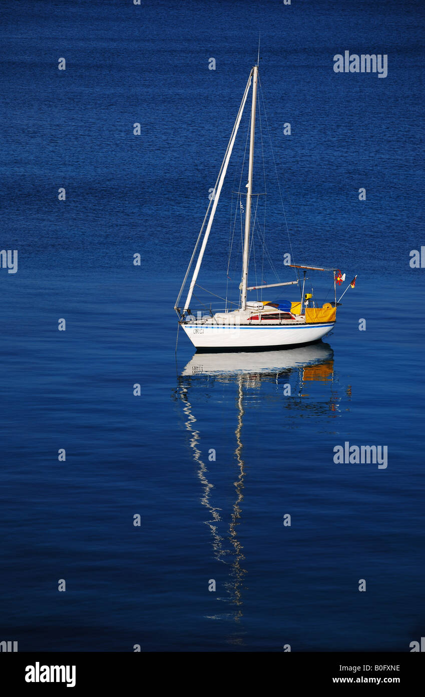 A small sailing boat Stock Photo - Alamy