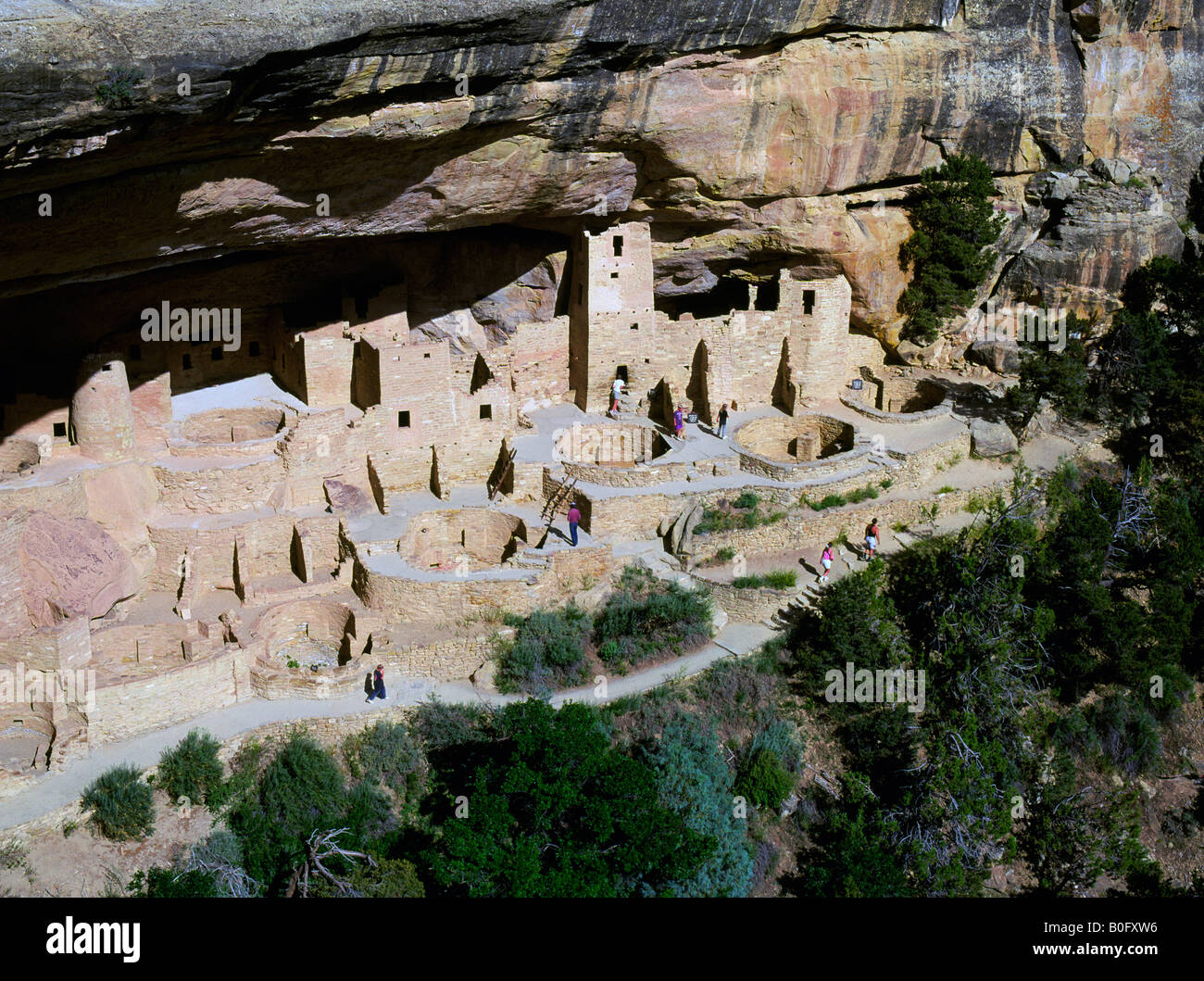 A view of Cliff Palace one of the principal Anasazi Indian ruins in ...