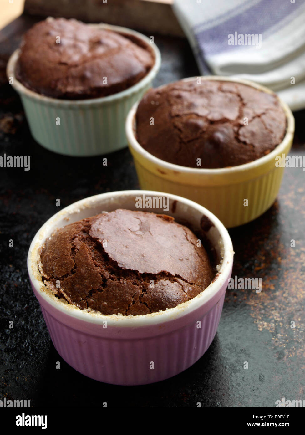 Fine dining dark chocolate puddings hi-res stock photography and images ...