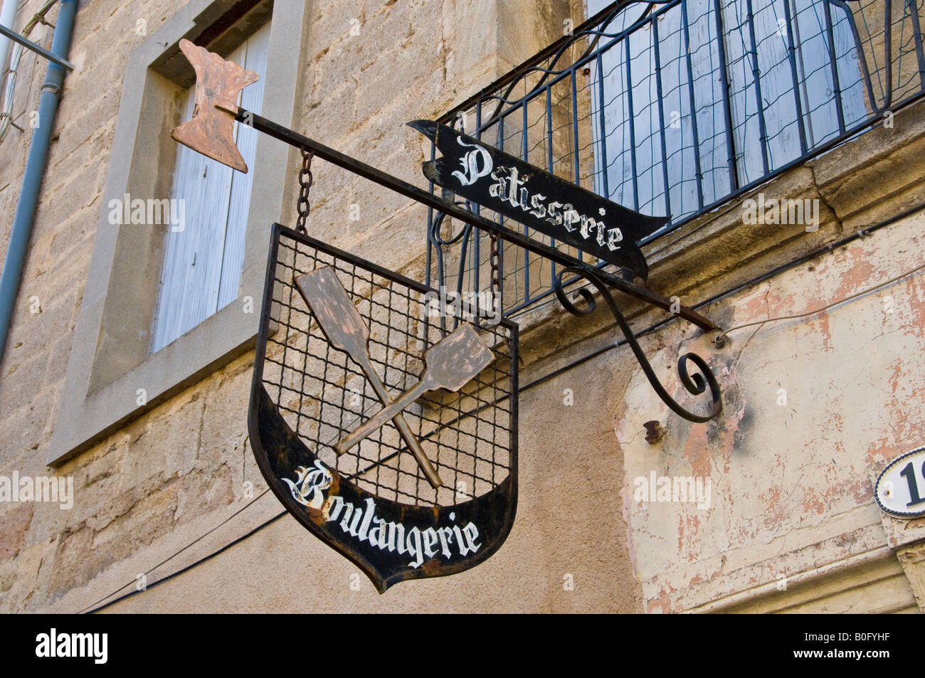Traditional French village shop sign Stock Photo - Alamy