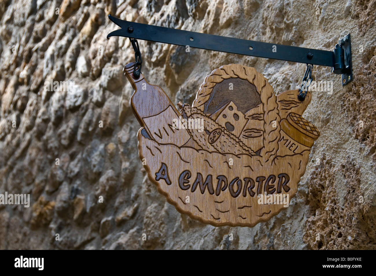 Traditional French village shop sign Stock Photo - Alamy