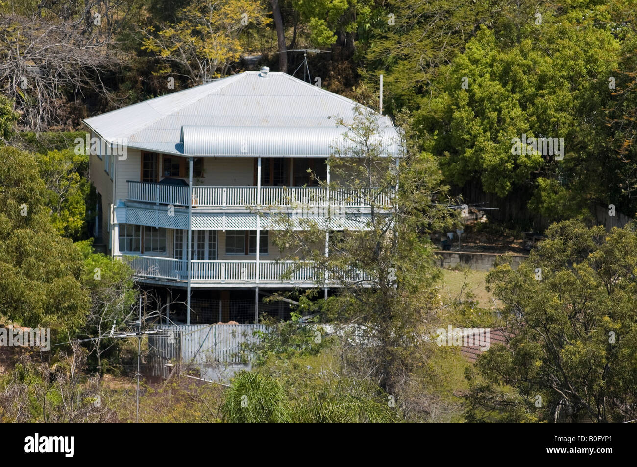 Large Queenslander-style house in Paddington, Brisbane, Australia Stock ...