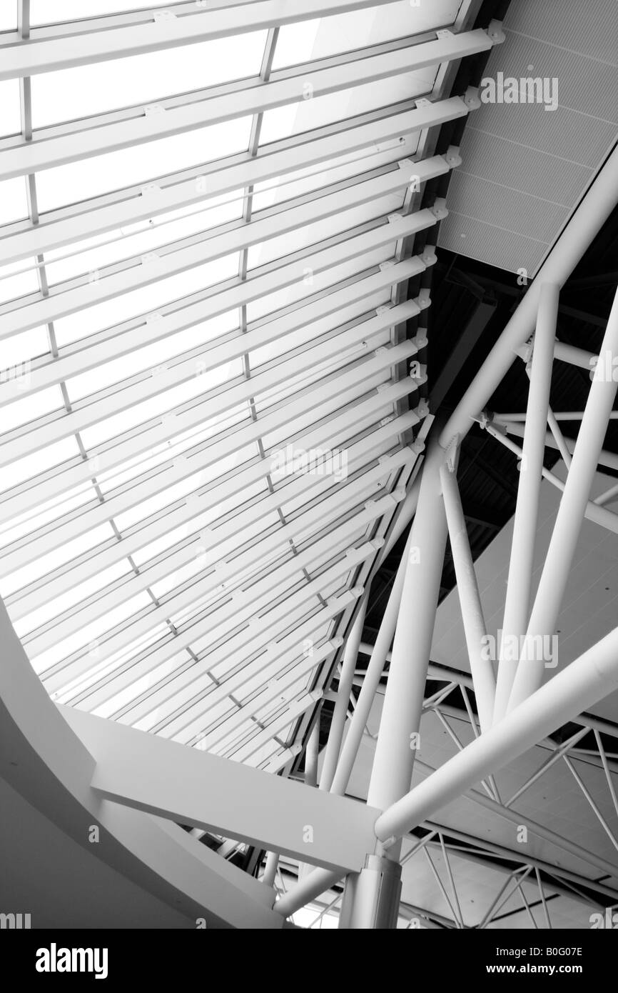 Modern architecture interior commercial Black and White Stock Photos ...