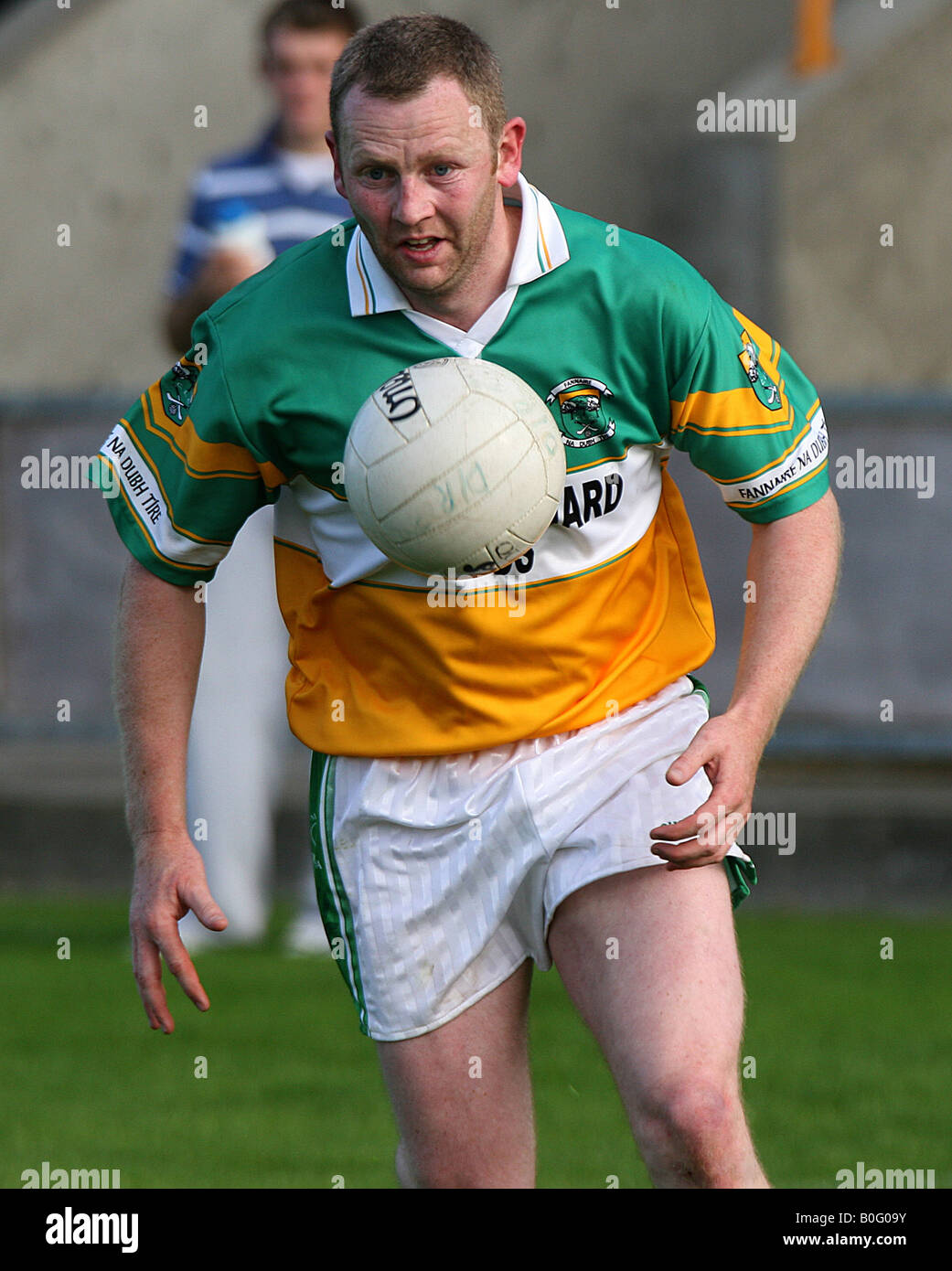 Damien Fitzhenry playing GAA Football for his local team Duffry Rovers ...