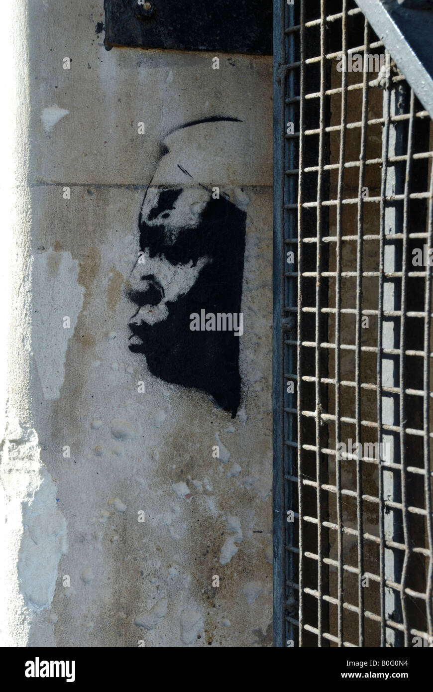 Human face painting on wall Stock Photo - Alamy