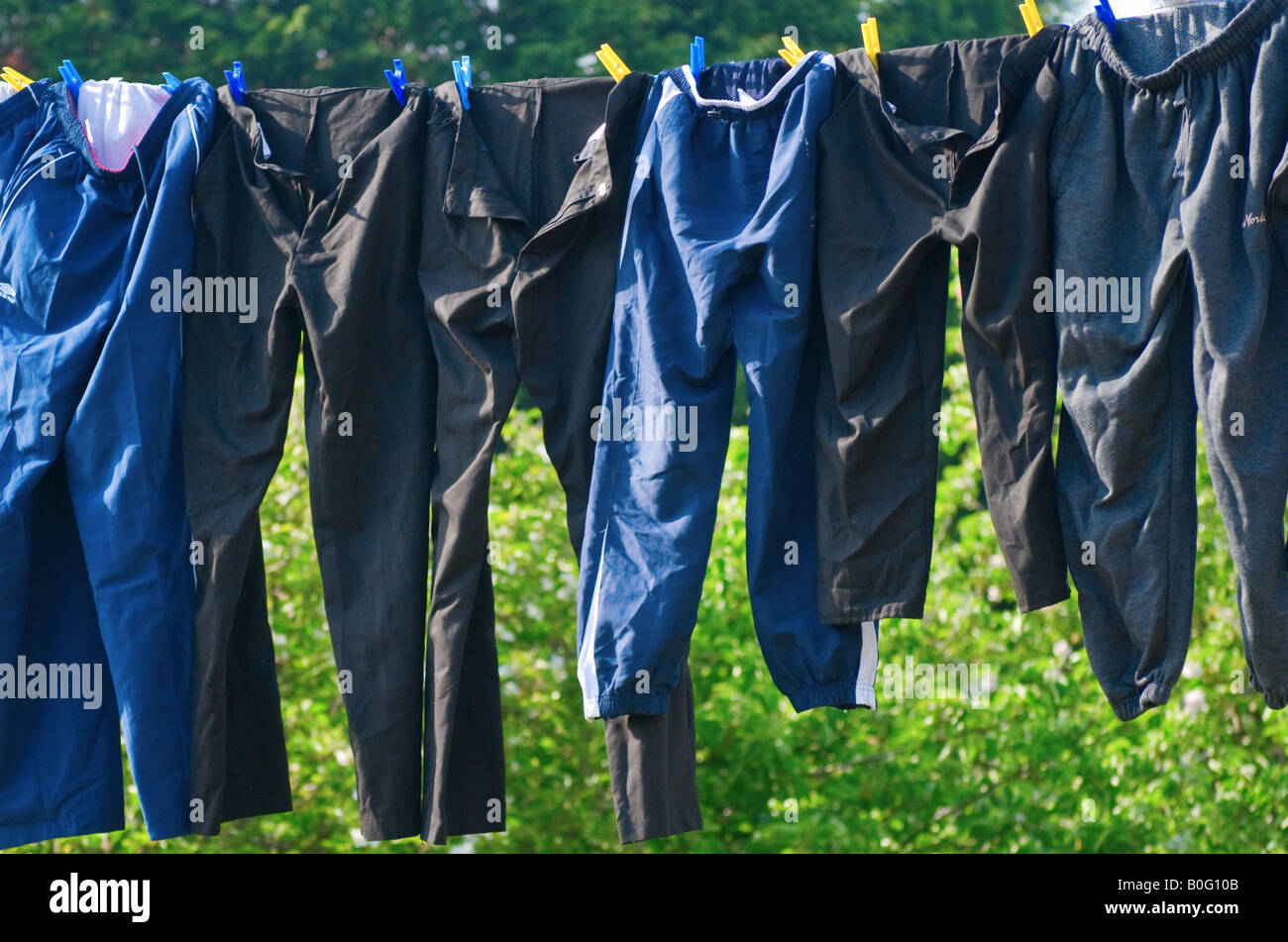 A washing line and washing Stock Photo - Alamy