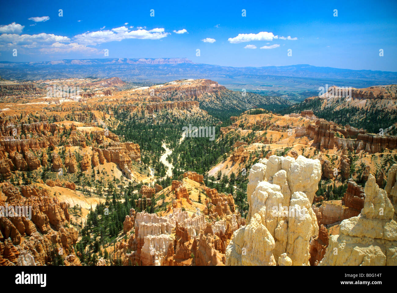 View of Bryce Canyon, Bryce Canyon National Park columns pinnacles ...