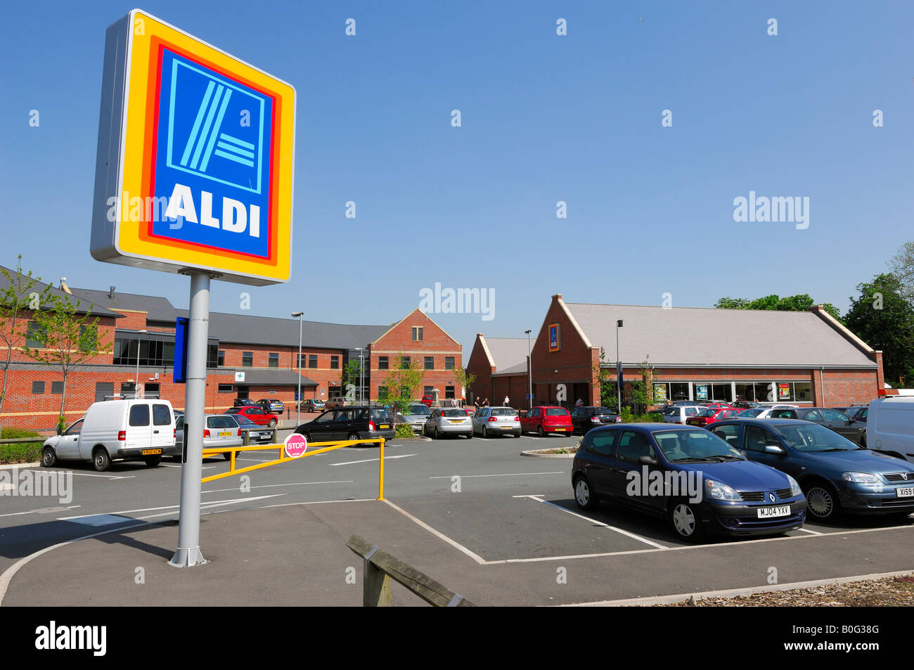 Large commercial sign for Aldi Stock Photo - Alamy