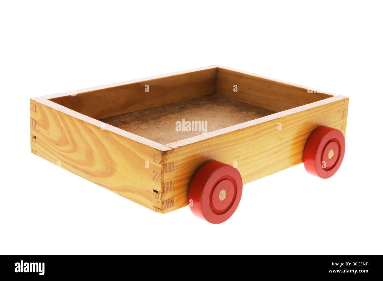 Wooden Box with Wheels Stock Photo - Alamy