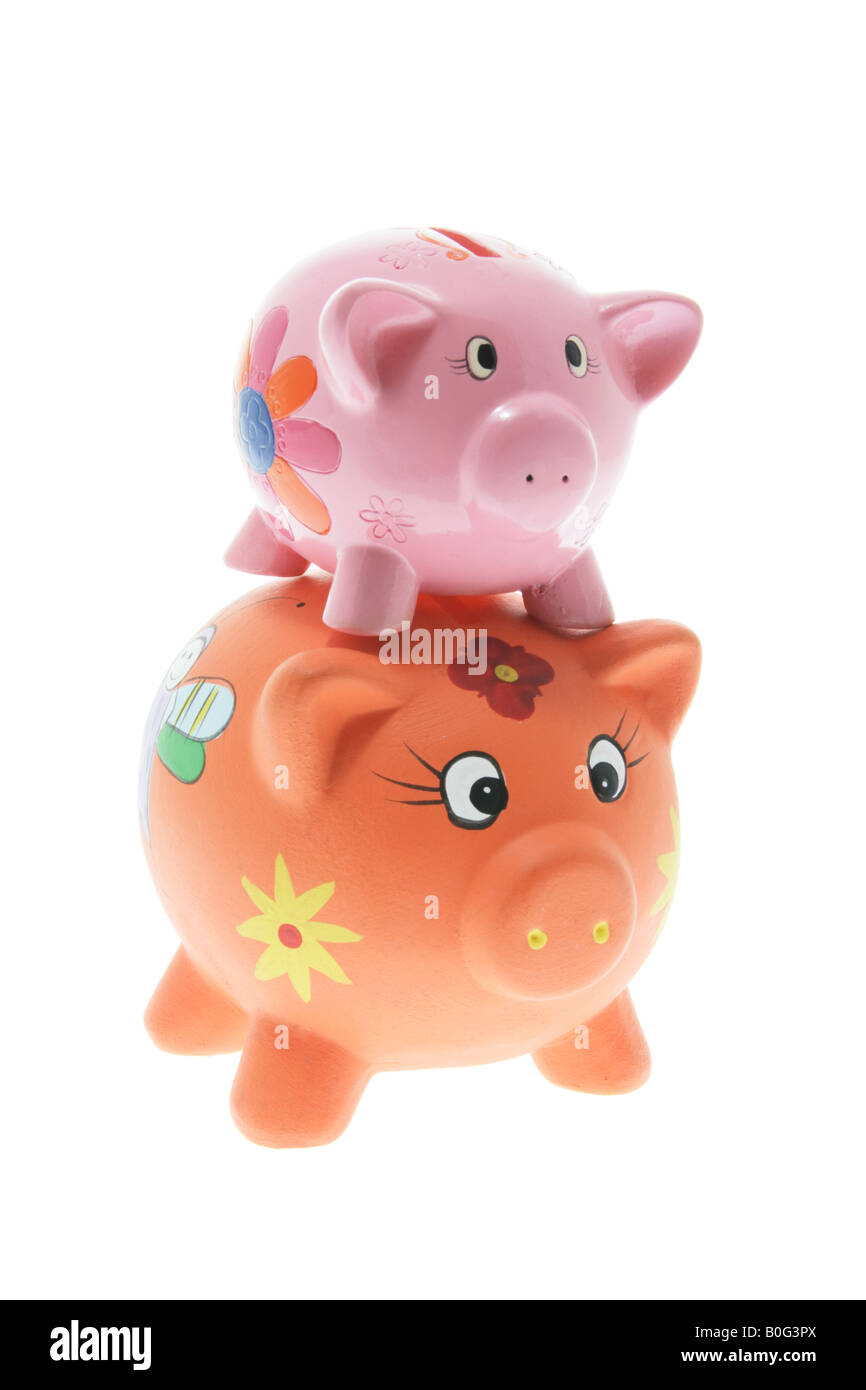 Big and Small Piggy Banks Stock Photo - Alamy