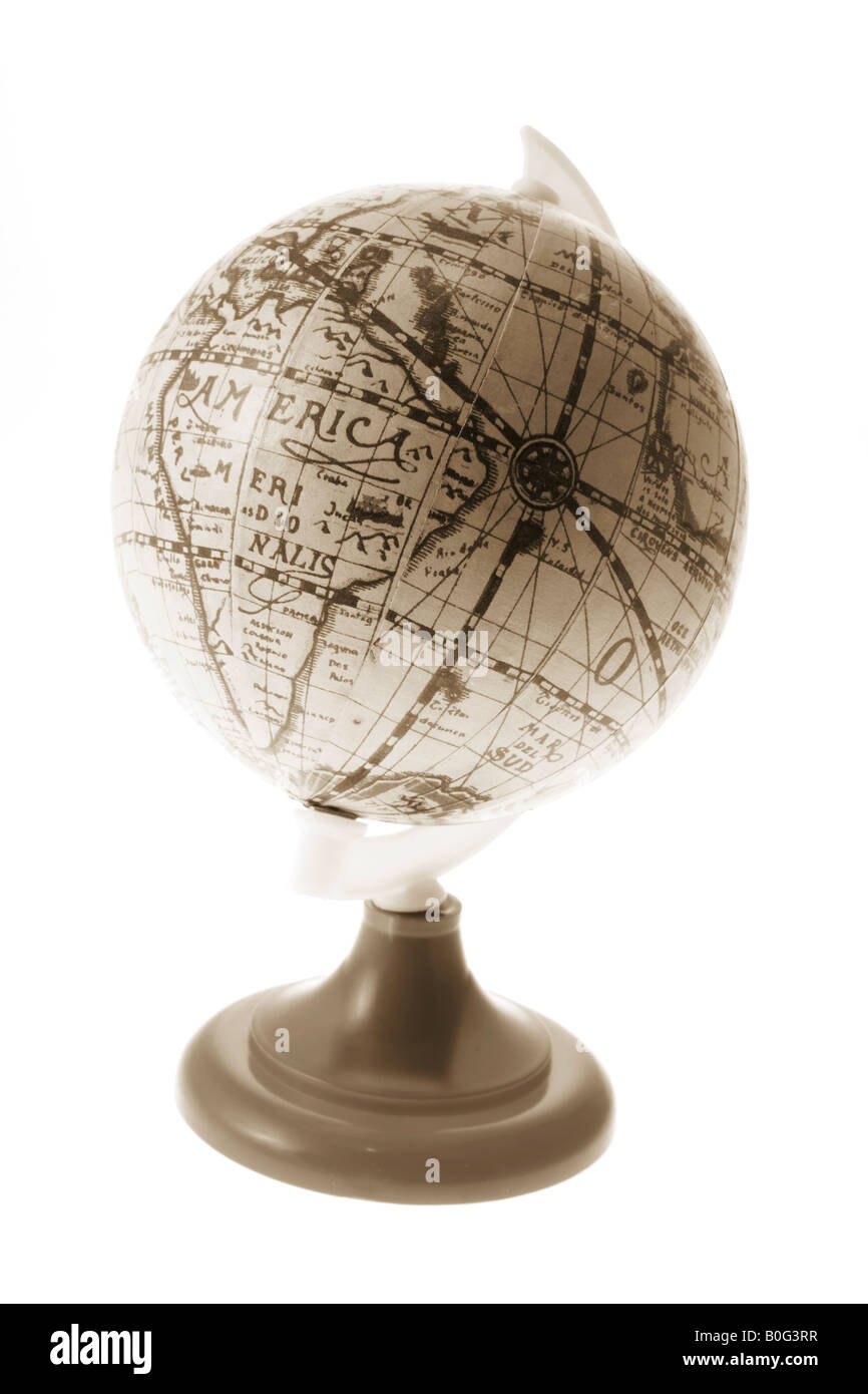 Antique Desk Globe Stock Photo - Alamy