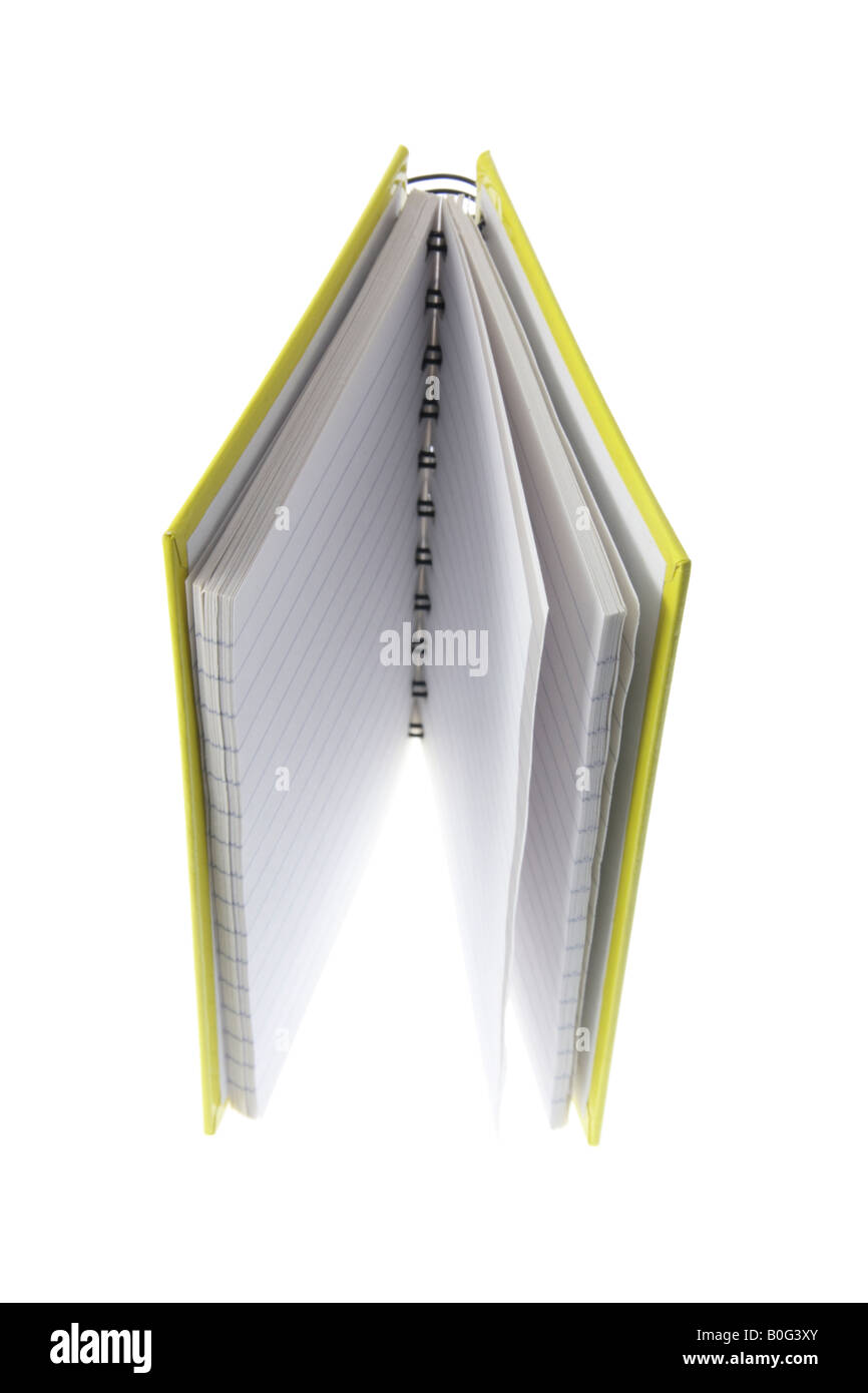 Open Note Book Stock Photo - Alamy