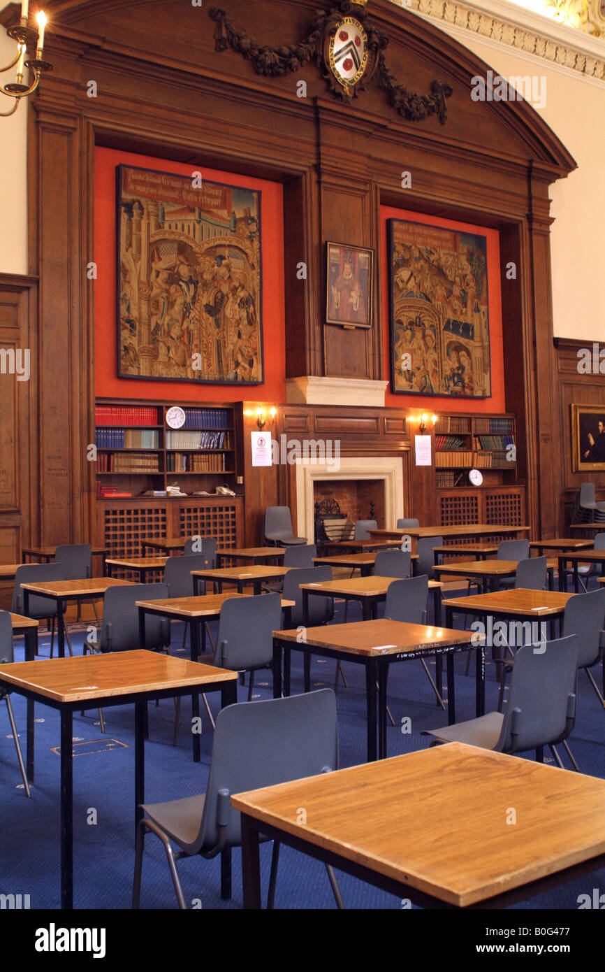 Winchester College Hampshire England UK Pupil examination room Stock ...