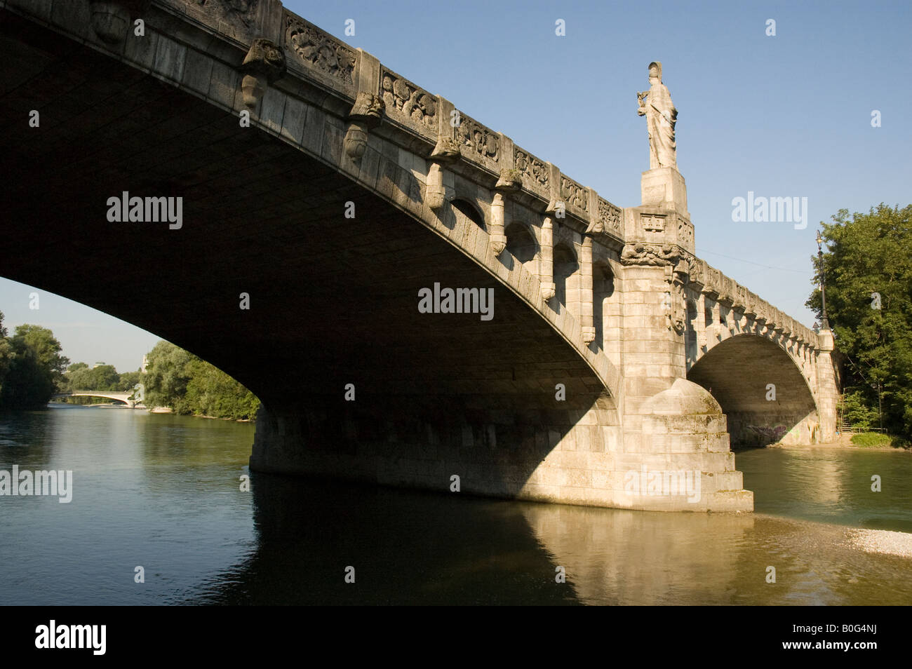 Luitpold Bridge over the Isar River, Munich, Germany Stock Photo - Alamy