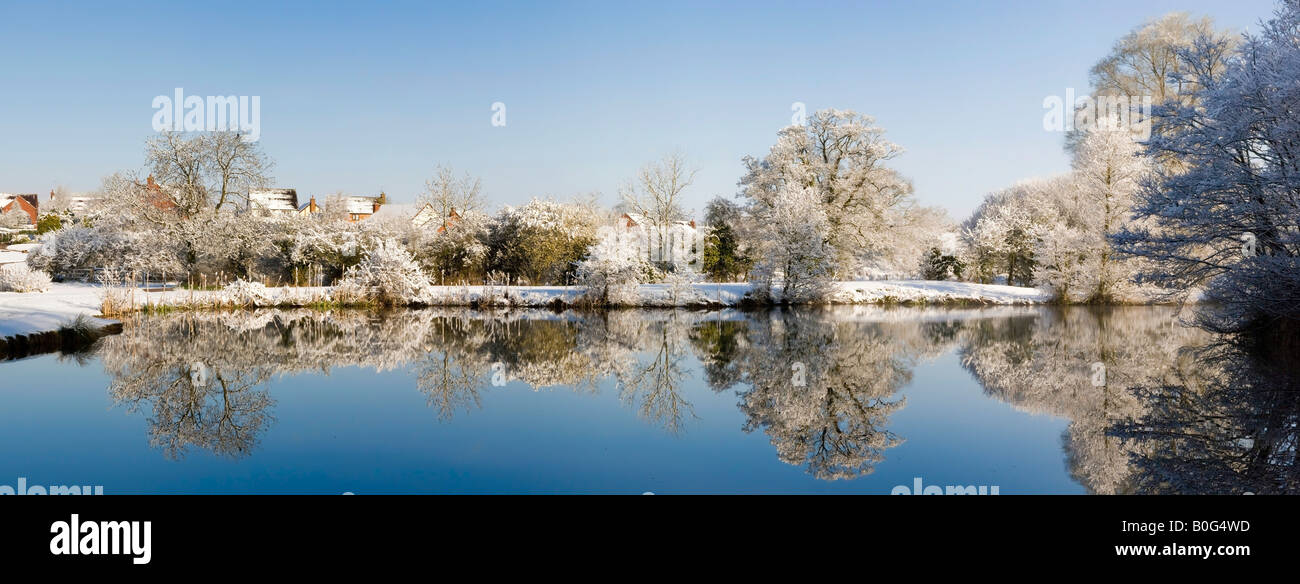 A snow covered rural landscape in the countryside Stock Photo - Alamy