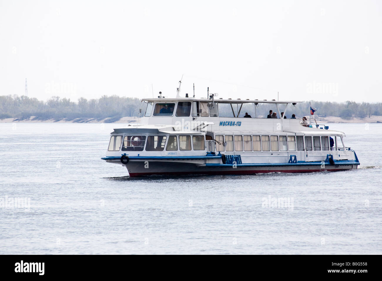 Cruise ship on River Volga, Volgograd (formerly Stalingrad), Russia ...